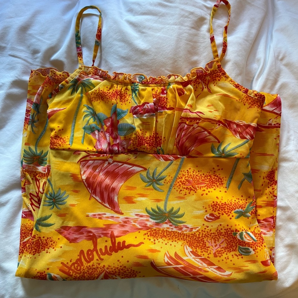 Early 2000s Tropical Dress - Gem